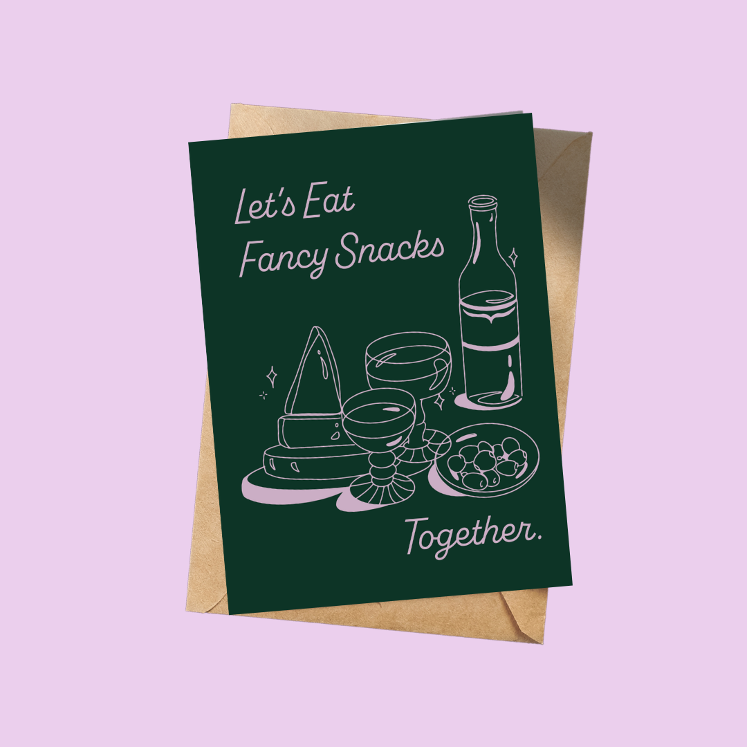 Let's Eat Fancy Snacks Card – Isle at ease